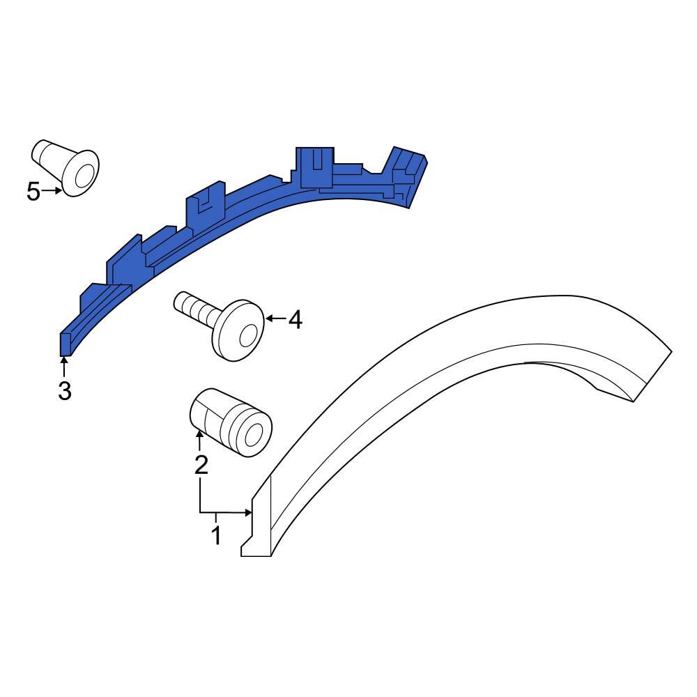 Audi OE 4KE853587 - Left Wheel Arch Molding Bracket