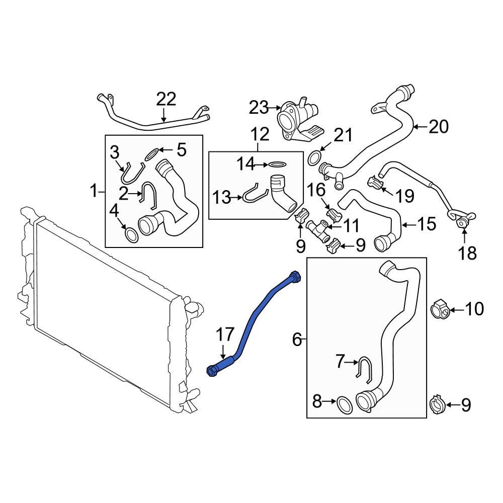Audi OE 8R0121081M - Engine Coolant Overflow Hose