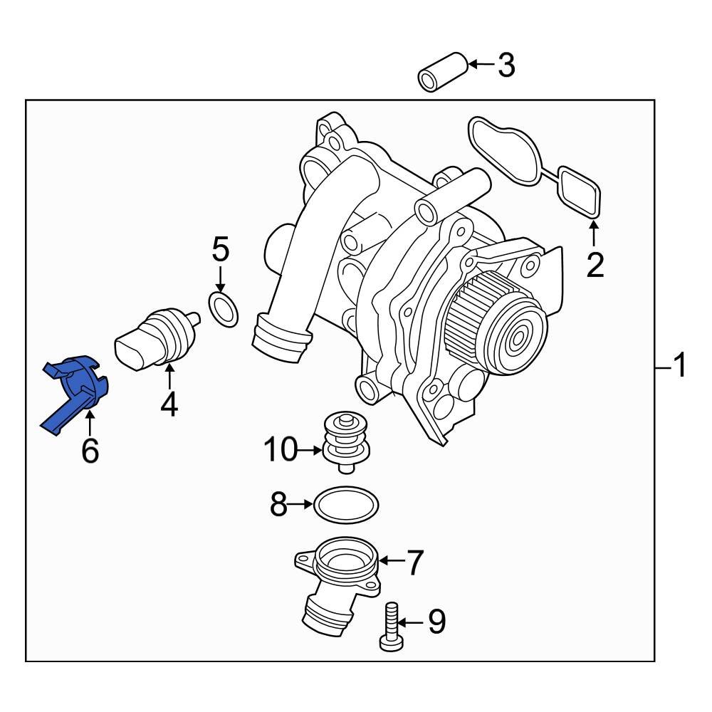 Audi OE 06H121142C - Engine Coolant Temperature Sensor Clip