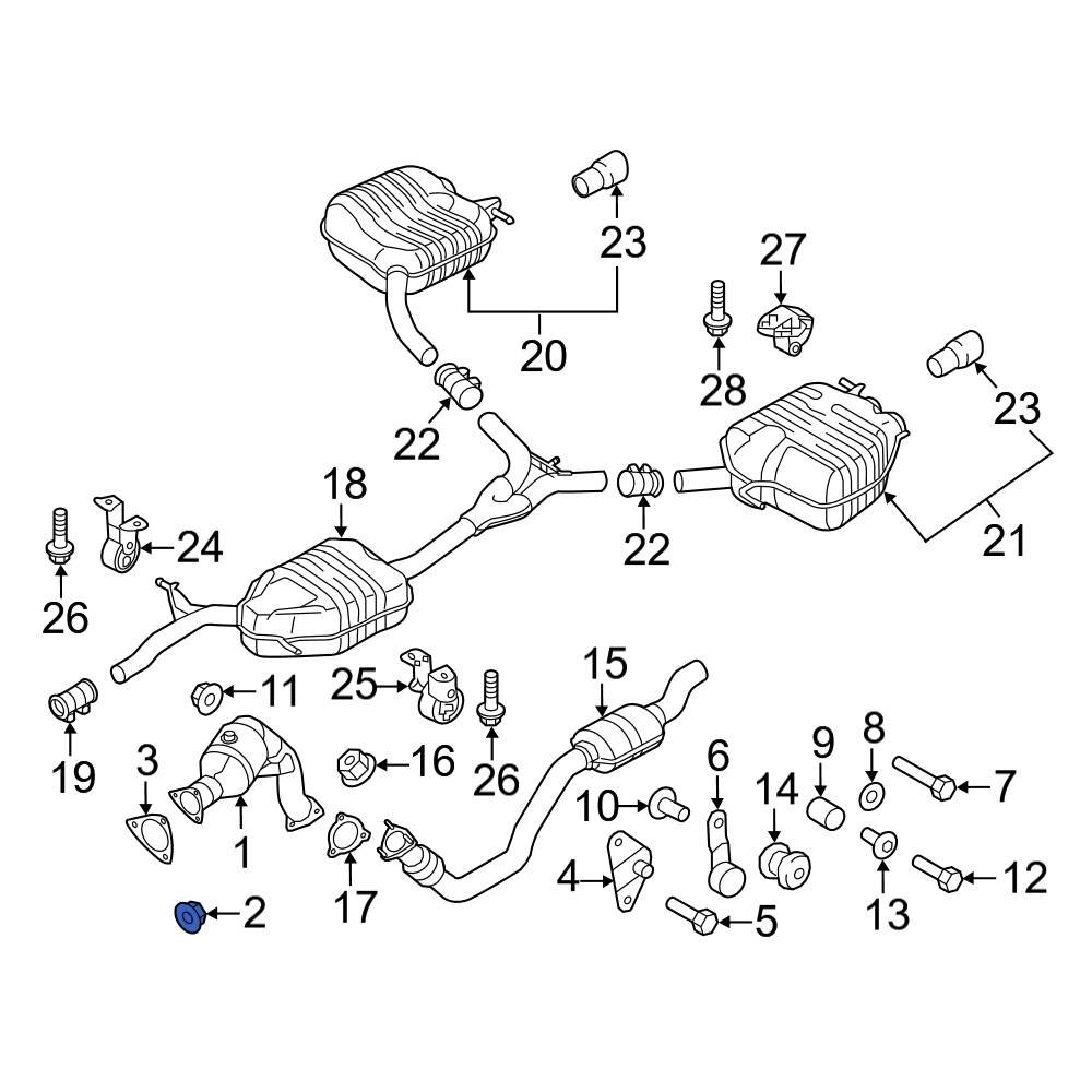 Audi OE WHT002514 - Catalytic Converter Nut