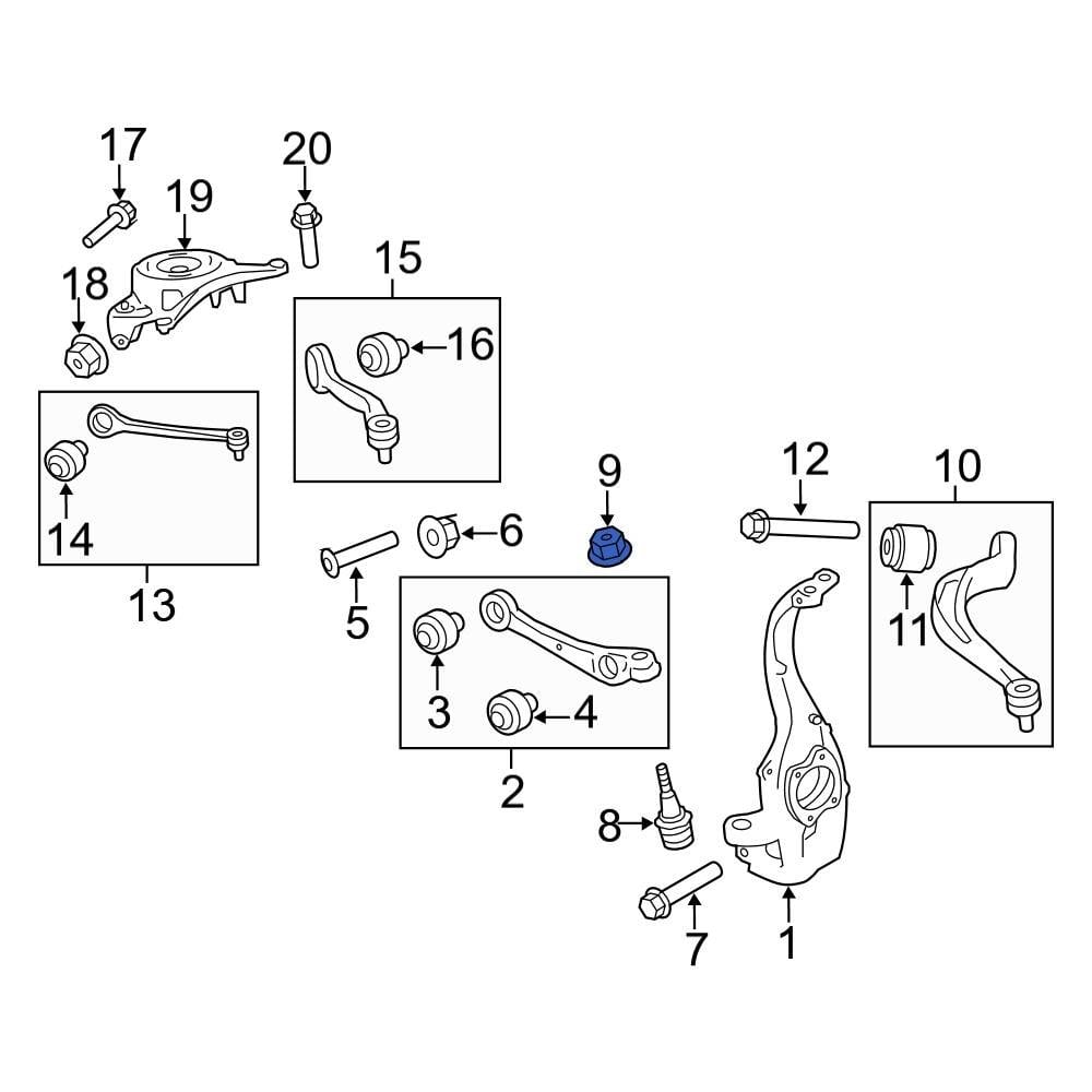 Audi OE WHT006151 - Outer Steering Tie Rod Nut