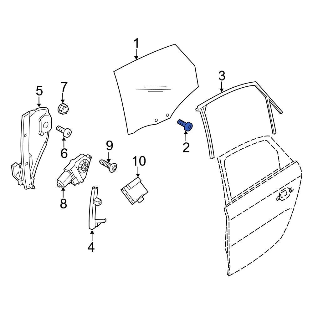 Audi OE 8K0845867 - Door Glass Guide Pin