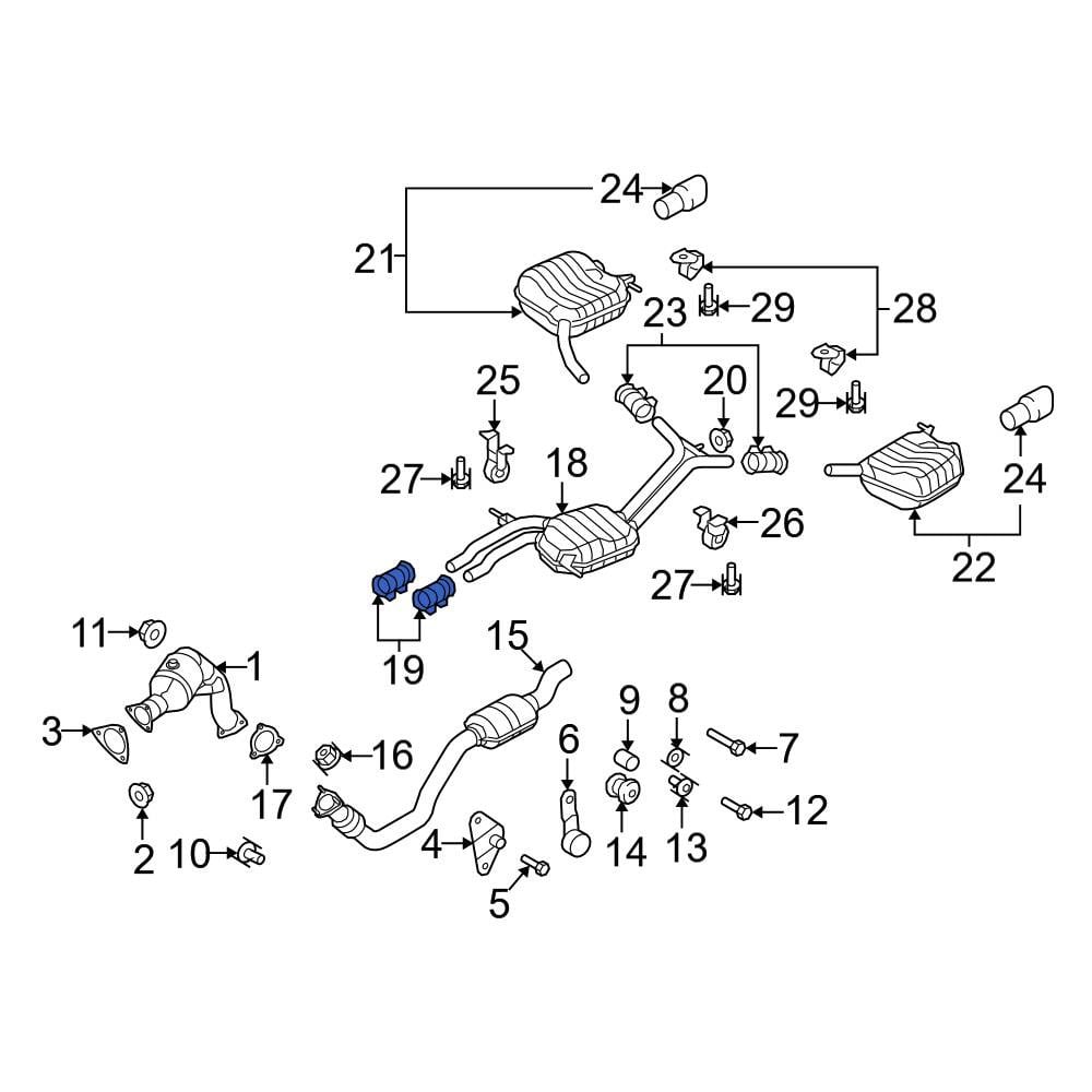 Audi OE 8E0253139 - Rear Exhaust Tail Pipe Clamp