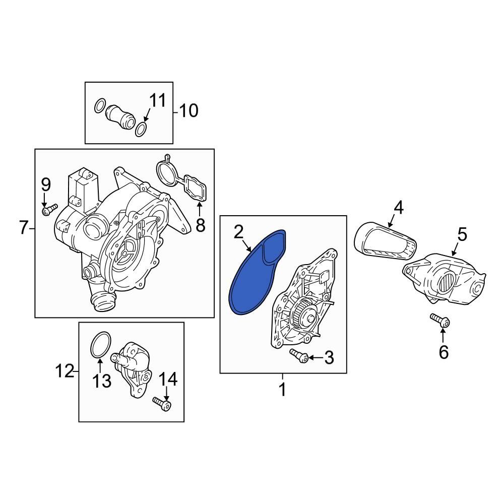 Audi OE 06L121043B - Engine Water Pump Gasket