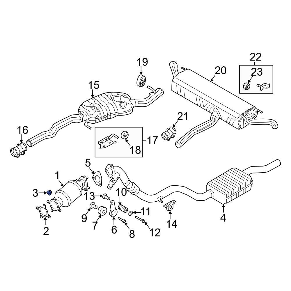 Audi OE WHT002514 - Catalytic Converter Nut