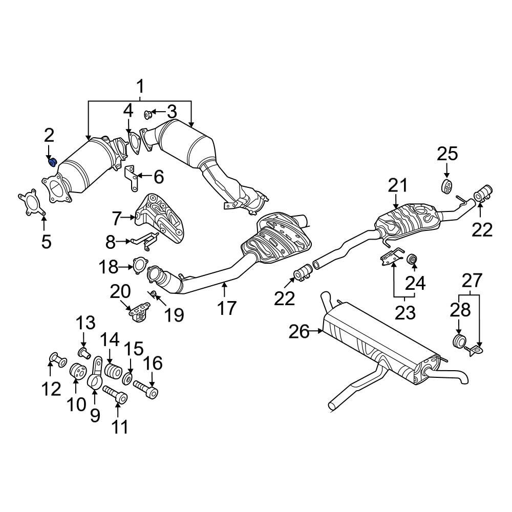 Audi OE WHT002514 - Catalytic Converter Nut