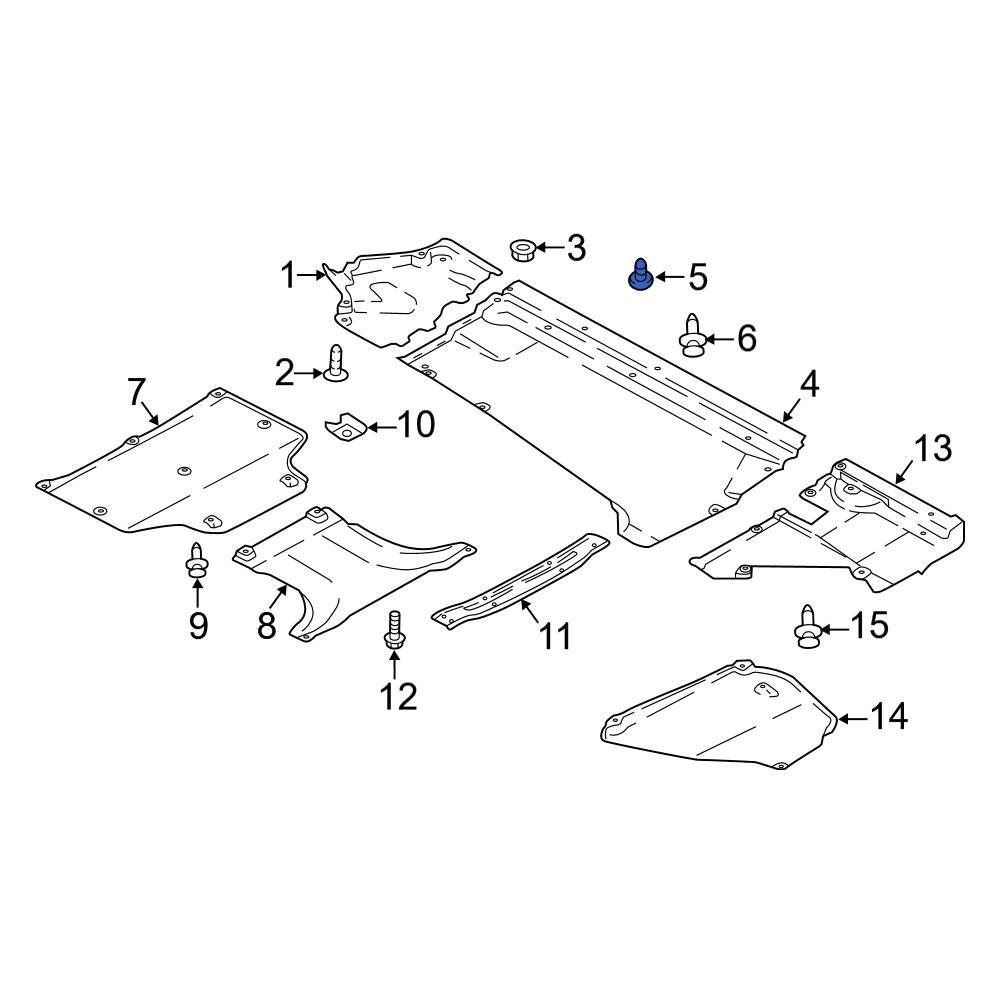 Audi OE 3C0853586 - Floor Pan Splash Shield Grommet