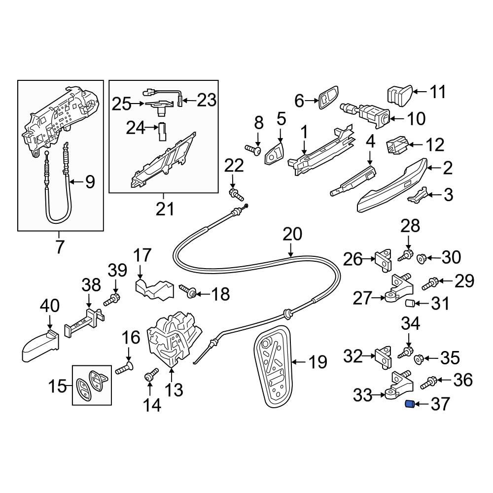 Audi OE 8T0837947 - Lower Door Hinge Cap