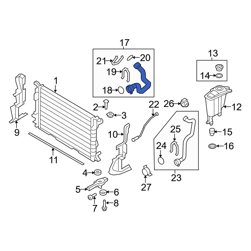 Audi OE 8K0121101M - Upper Radiator Coolant Hose