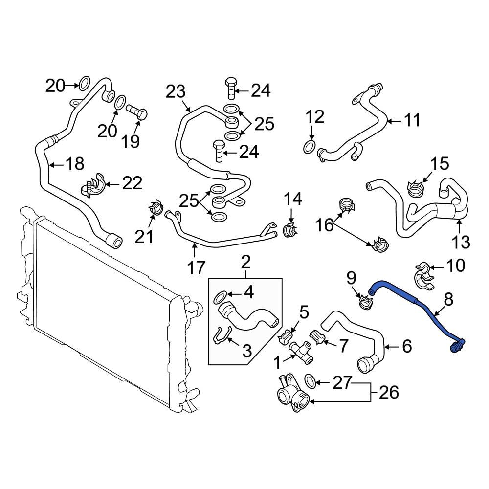 Audi OE 8K0121081BF - Engine Coolant Overflow Hose