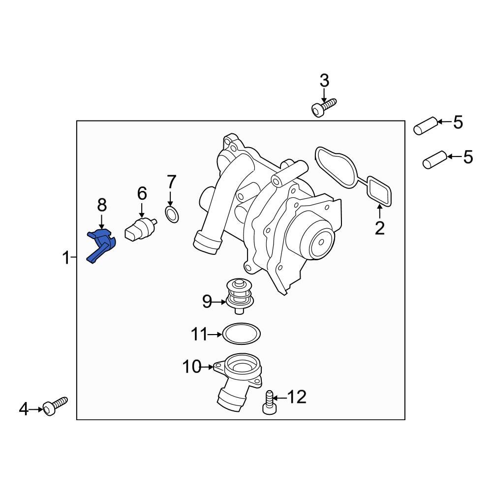 Audi OE 06H121142C - Engine Coolant Temperature Sensor Clip