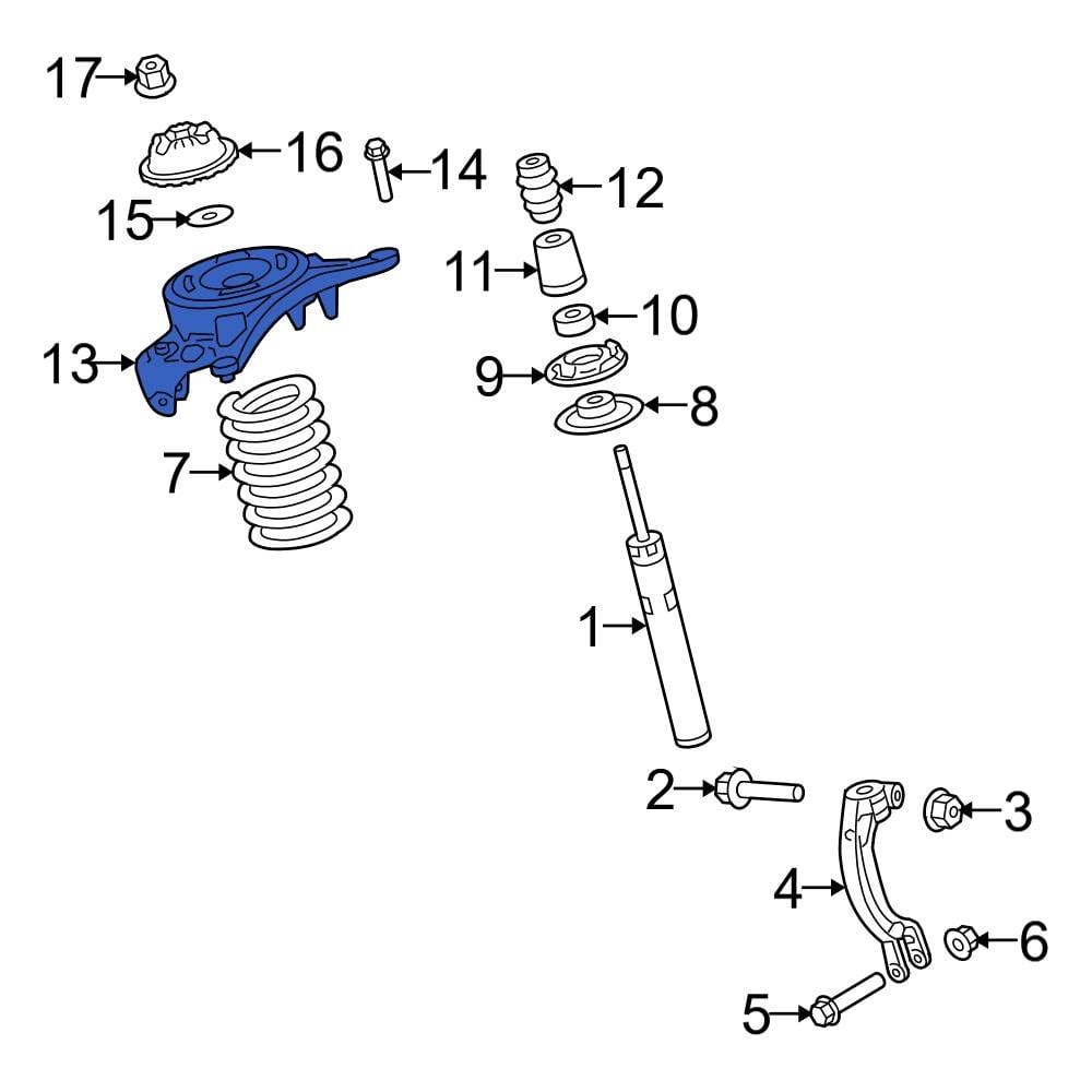 Audi OE 8R0412391A - Front Left Suspension Strut Mount Bracket