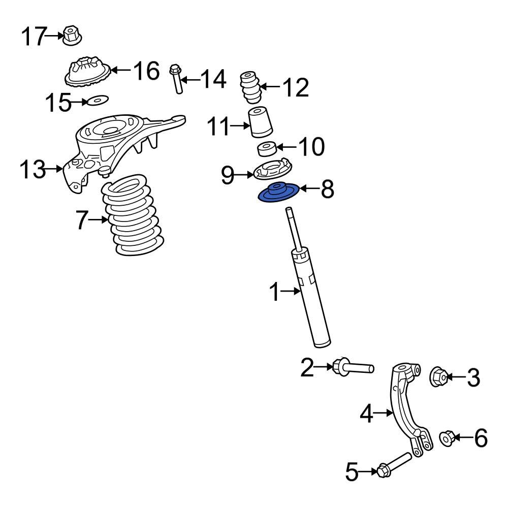 Audi OE 8K0412103C - Front Coil Spring Pocket