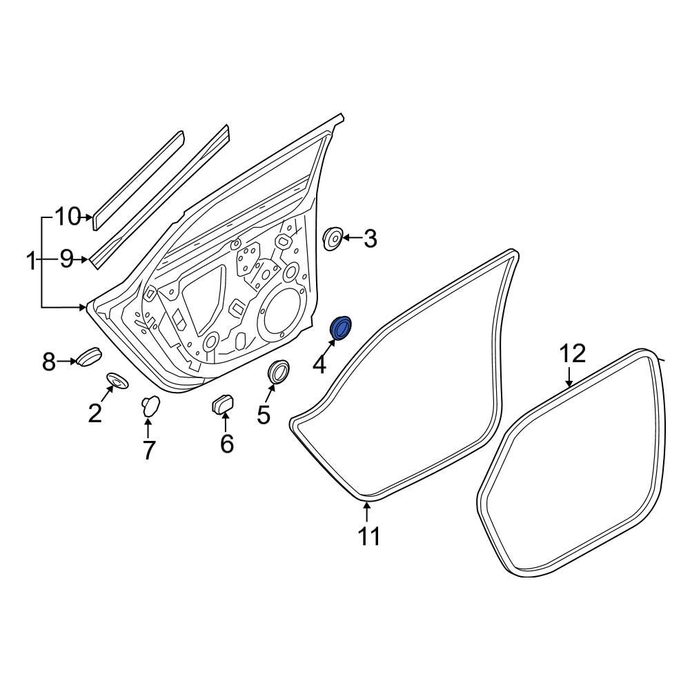 Audi OE 431971908 - Instrument Panel Crossmember Grommet