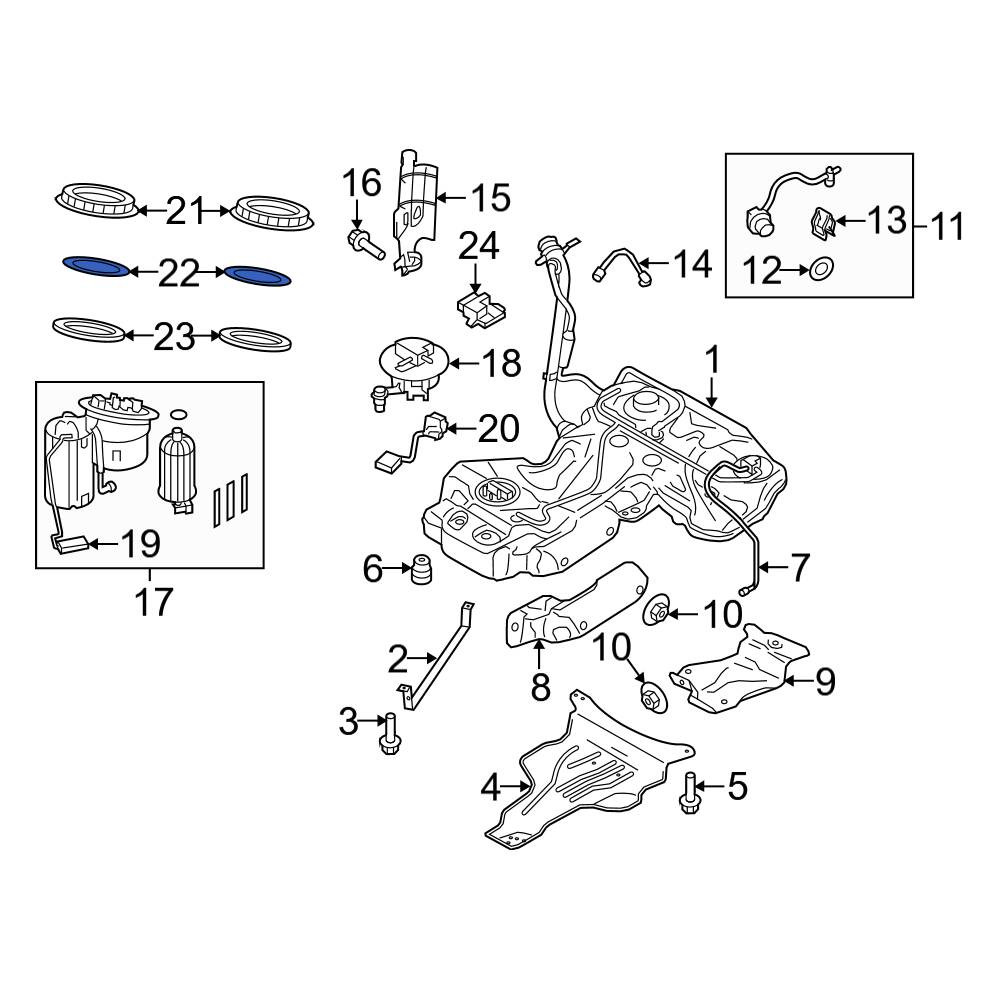 Audi OE 4F0919133B - Fuel Pump Tank Seal