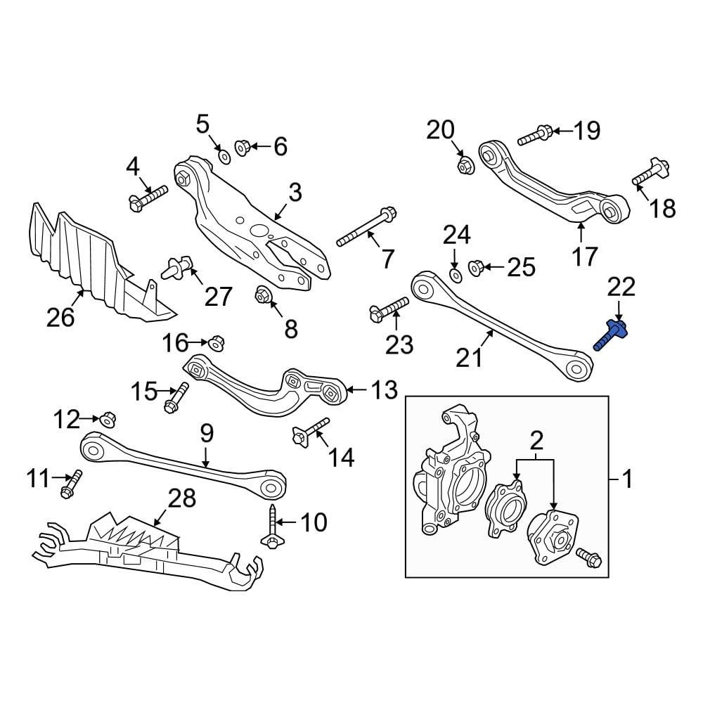 Audi OE WHT006542 - Upper Steering Knuckle Bolt