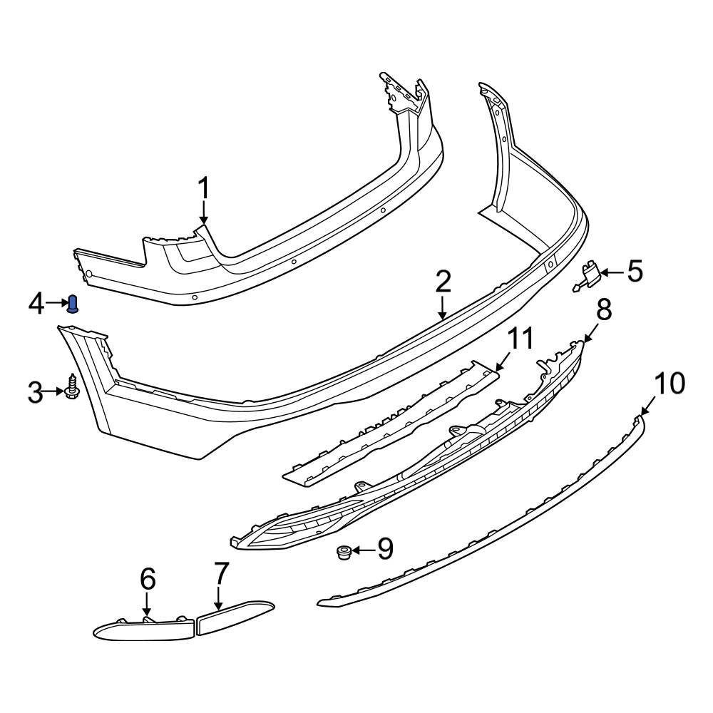 Audi OE WHT004694 - Bumper Cover Reinforcement Nut
