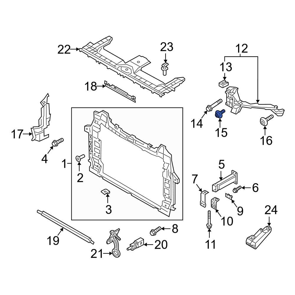 Audi OE 8K0805399B - Radiator Support Panel Bolt