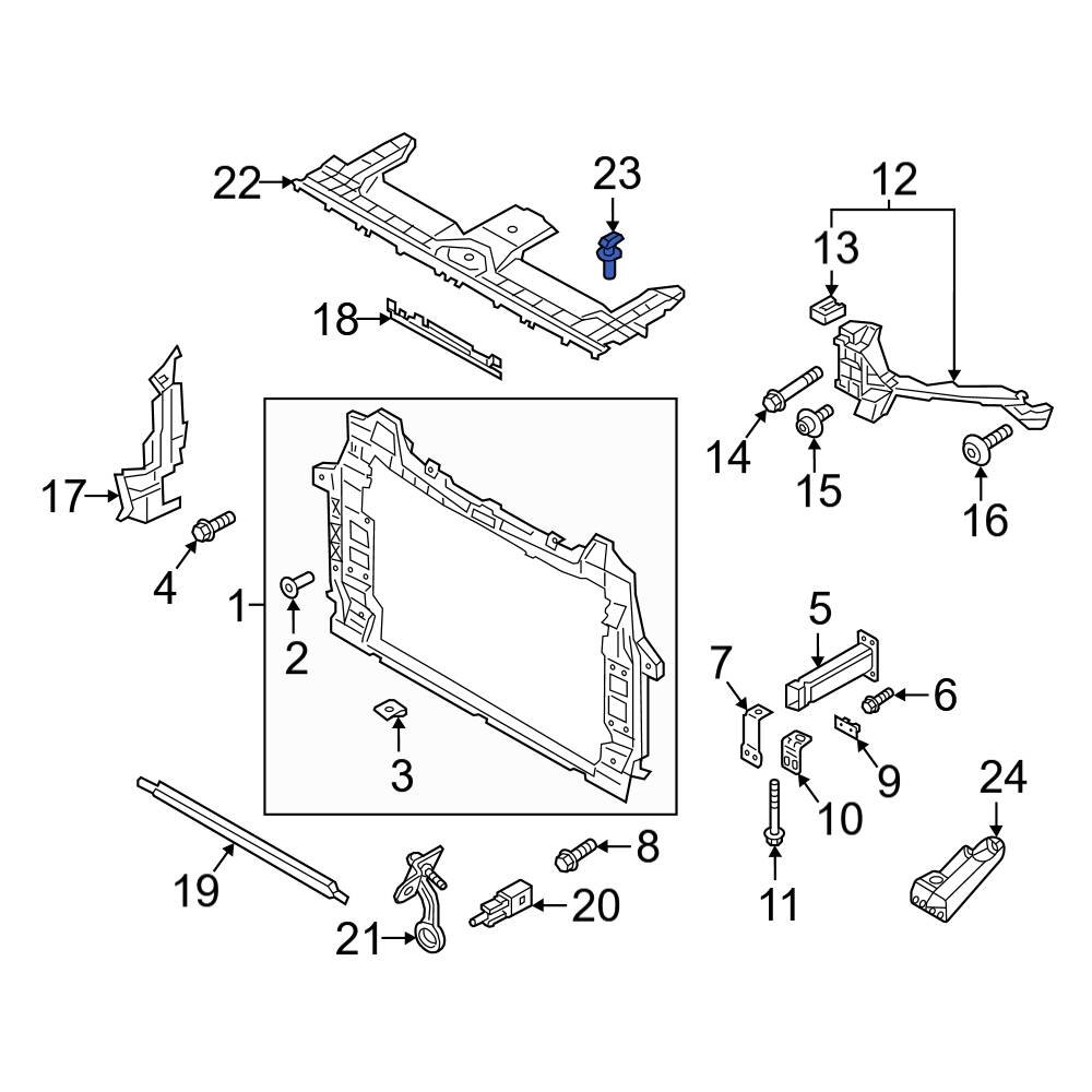 Audi OE WHT004750 - Radiator Support Access Cover Rivet