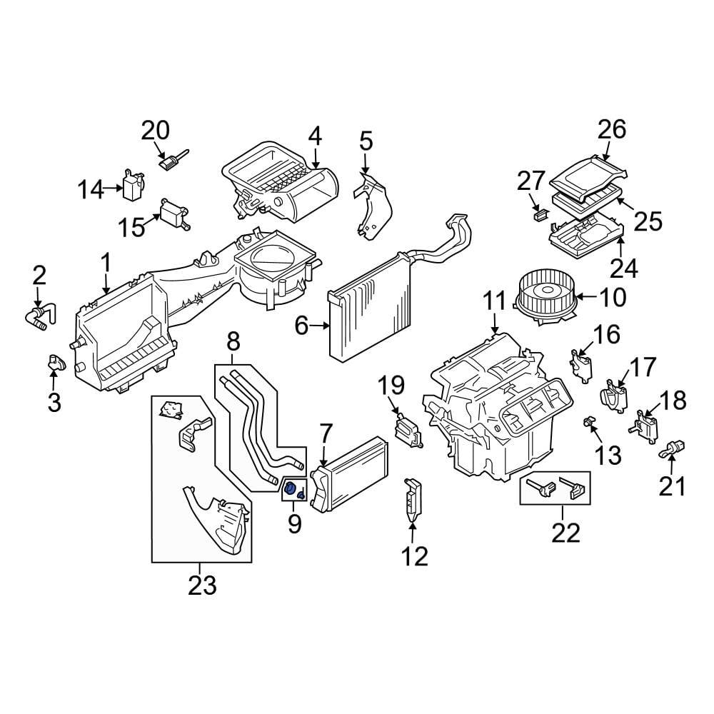 Audi OE 8E0898380 - HVAC Heater Hose Outlet Tube Seal Kit