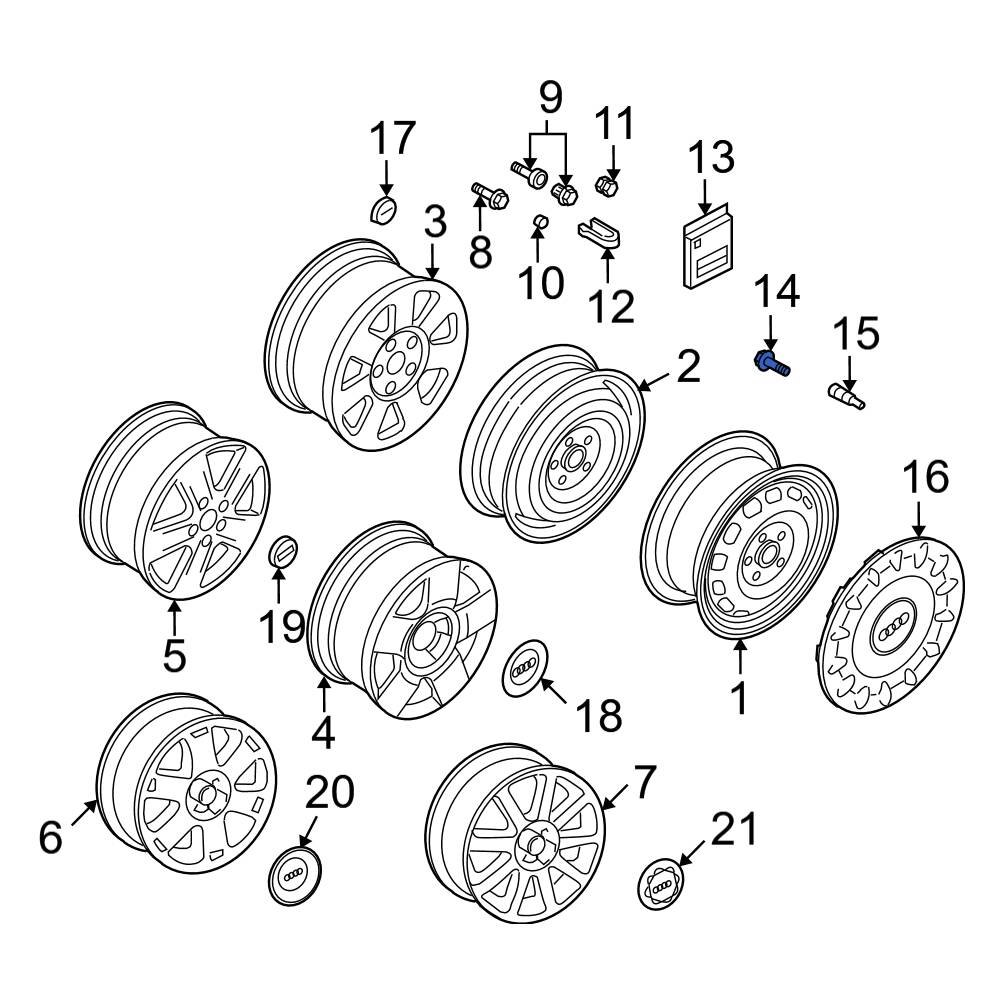 Audi OE 839601361 - Tire Valve Stem