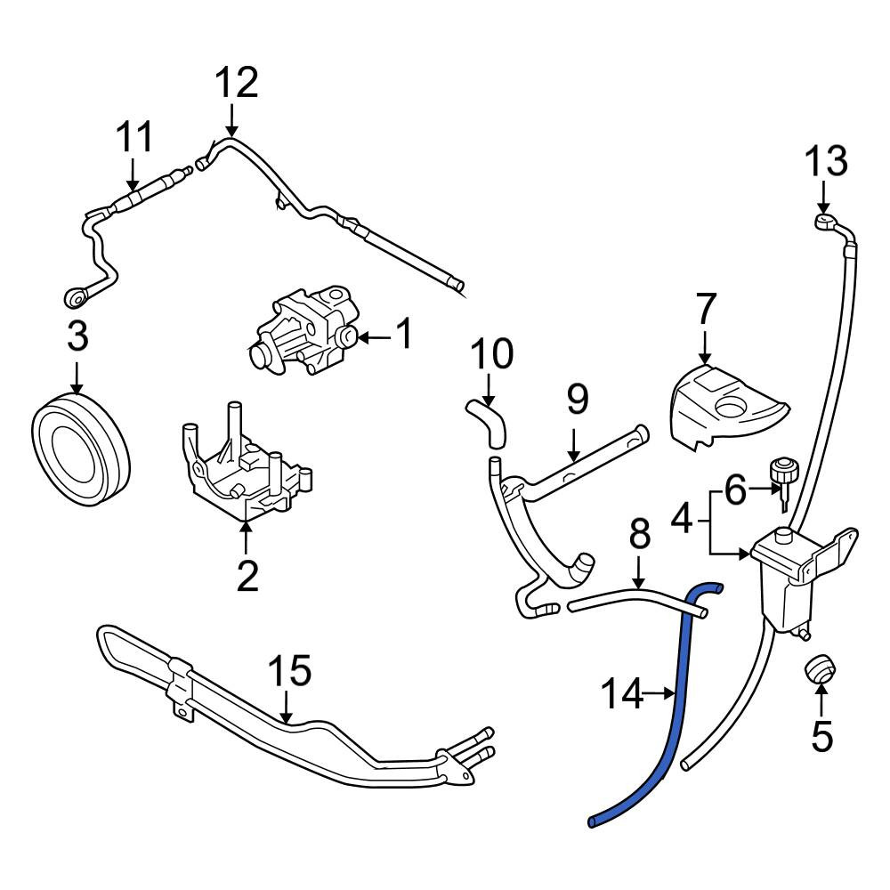 Audi OE 8E0422887D - Front Power Steering Hose Adapter