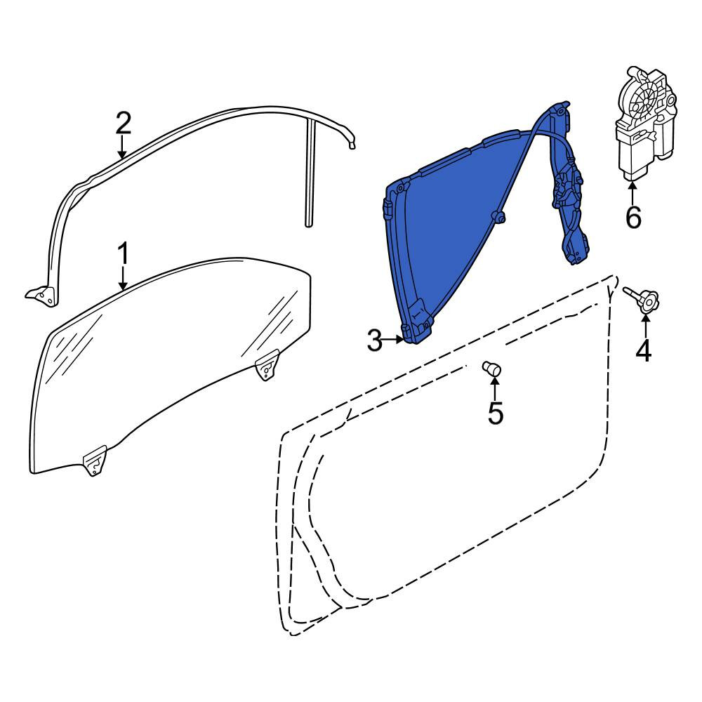 Audi OE 8E0837461C - Front Left Window Regulator