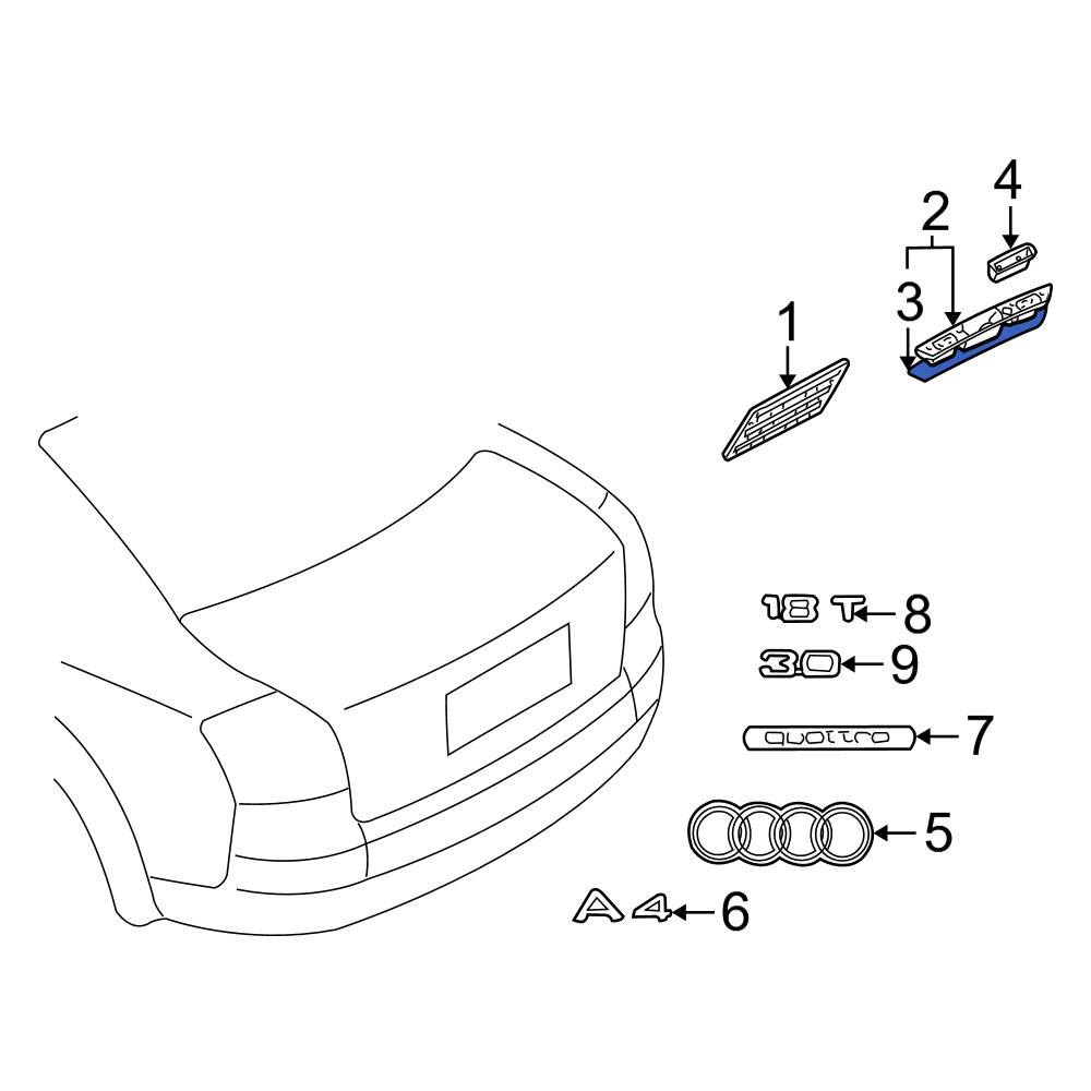 Audi OE 8E0827594 - Deck Lid Handle Gasket