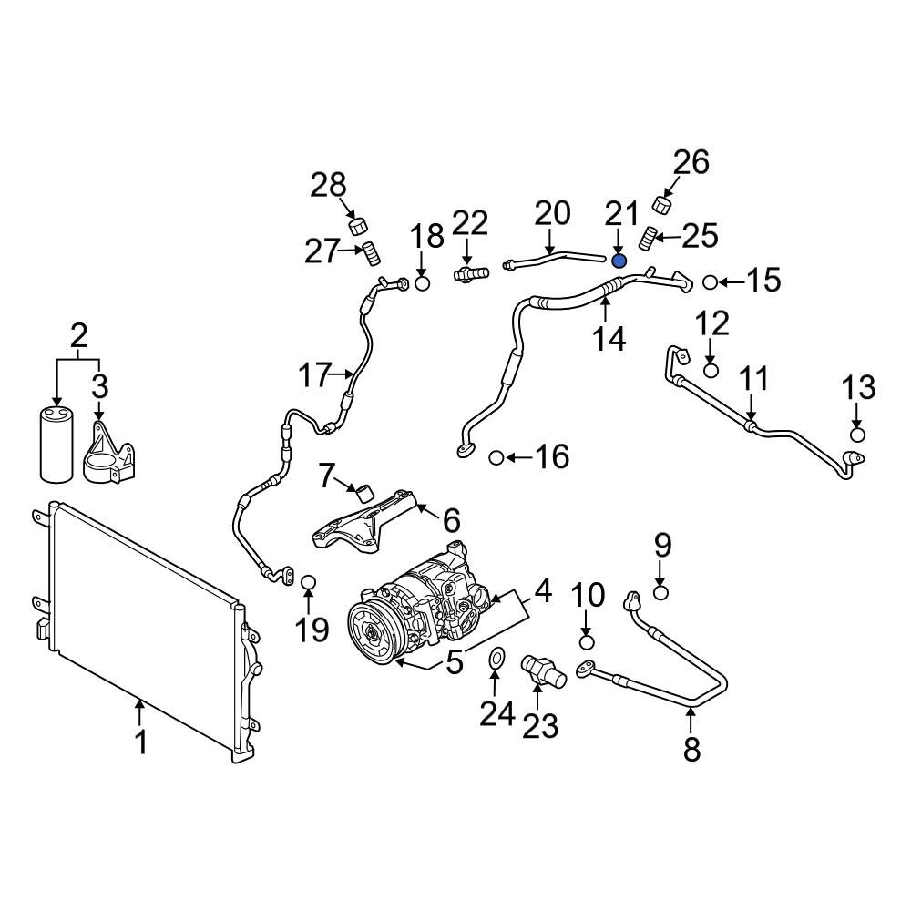 Audi OE 8E0260749 - A/C Refrigerant Pressure Sensor O-Ring