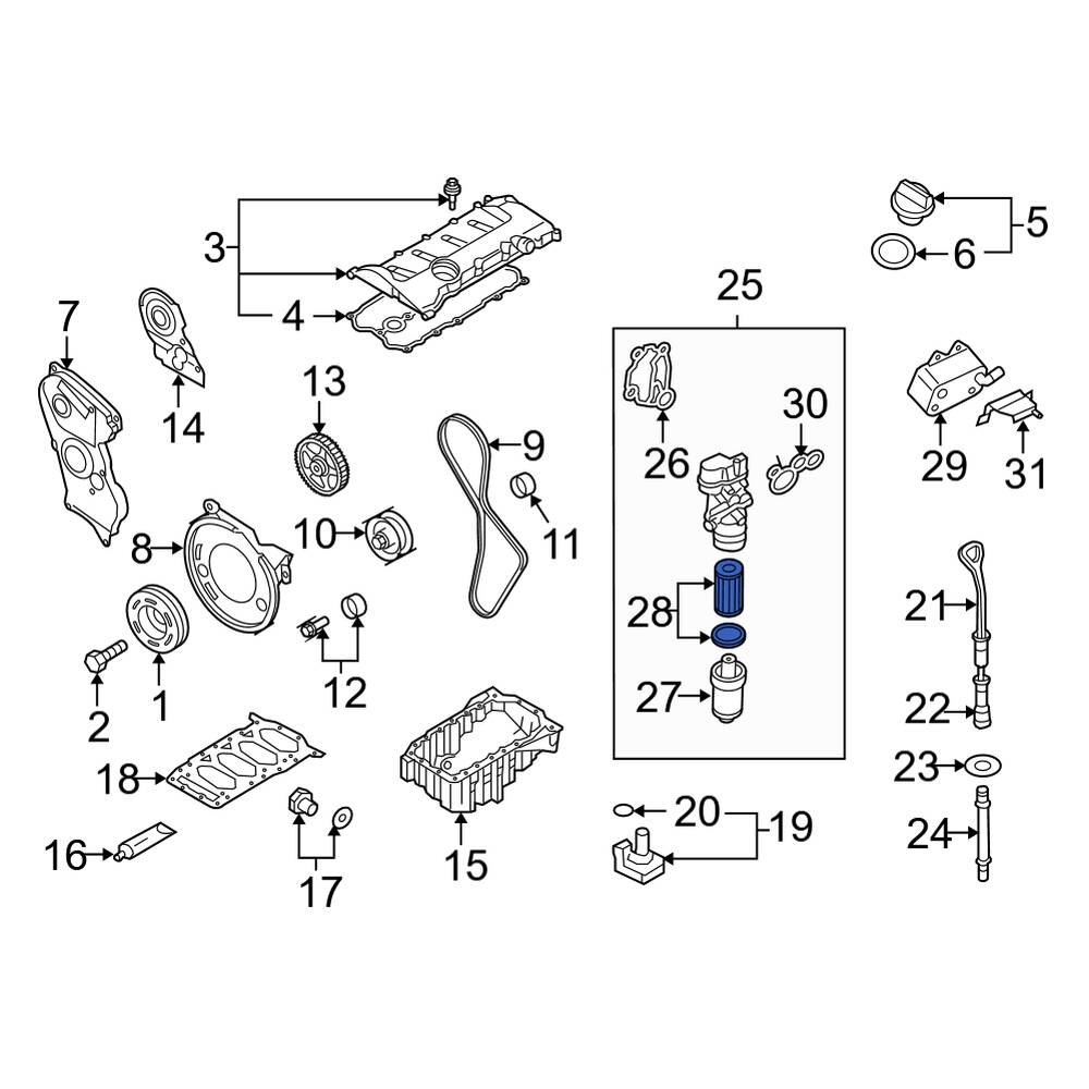 Audi OE 06D115562 - Engine Oil Filter Element