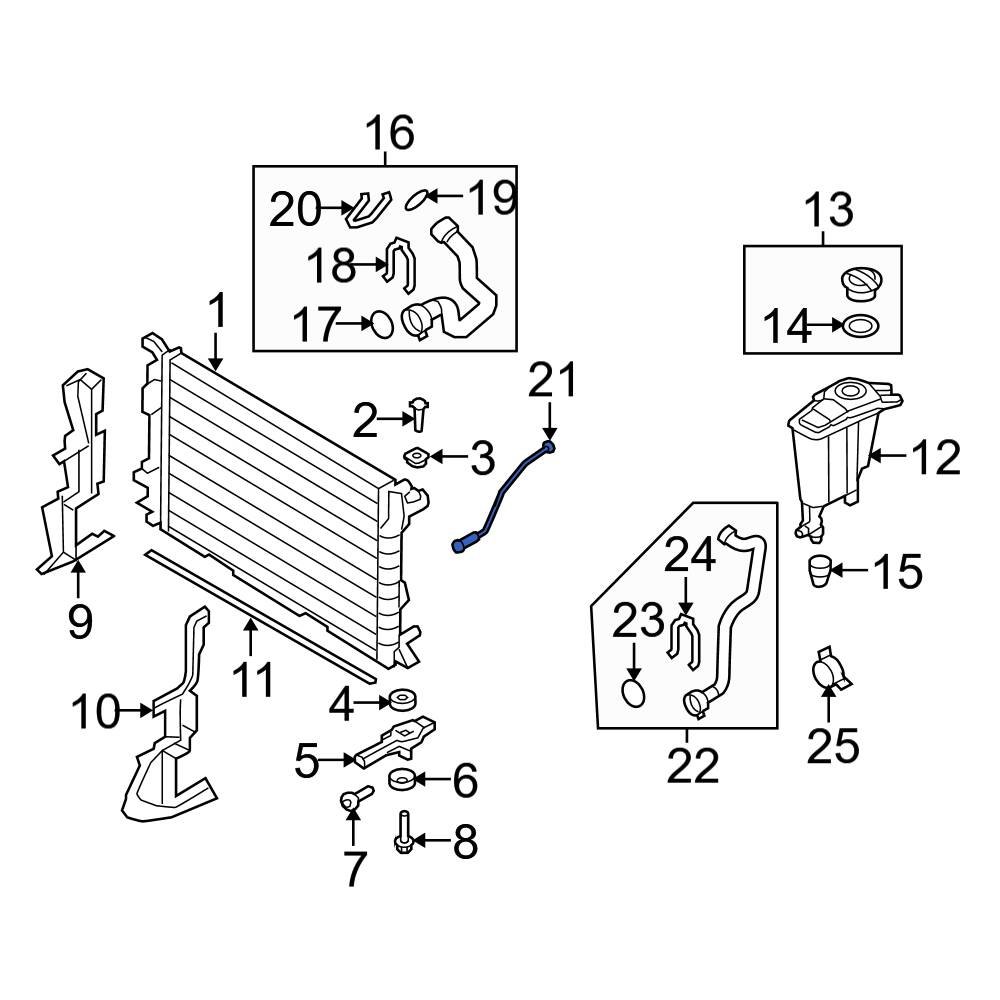 Audi OE 8K0121081BF - Engine Coolant Overflow Hose