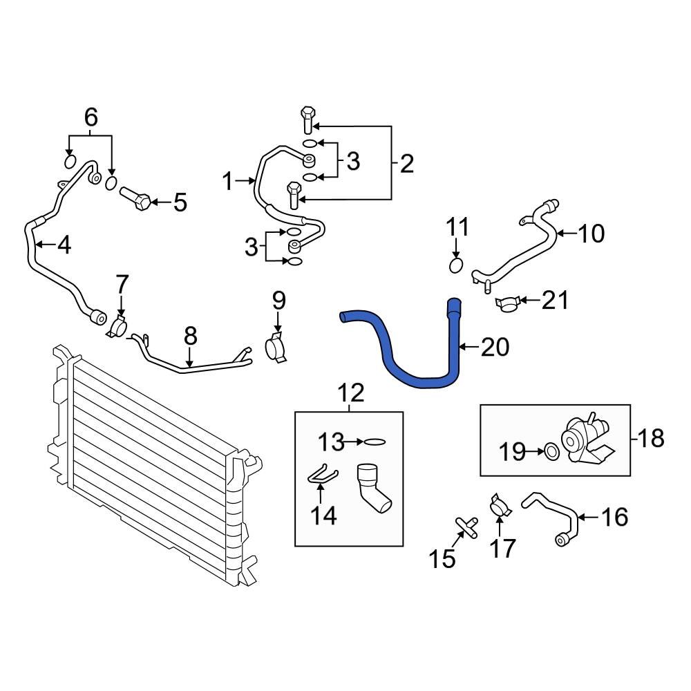 Audi OE 8K1819373AN - HVAC Heater Hose