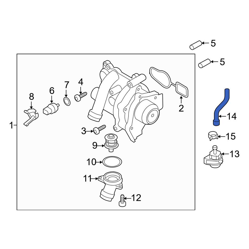 Audi OE 8K0121101M - Upper Radiator Coolant Hose