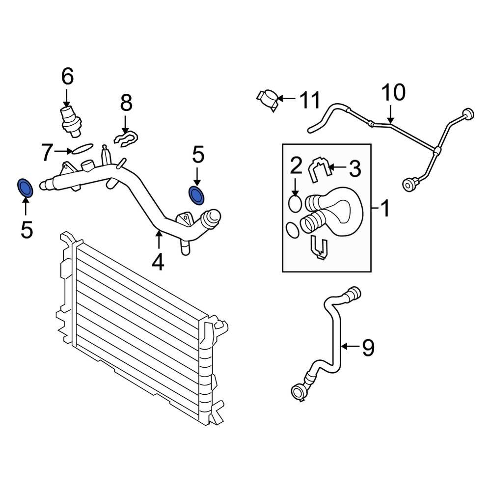 Audi OE 06E121119K - Engine Coolant Pipe O-Ring