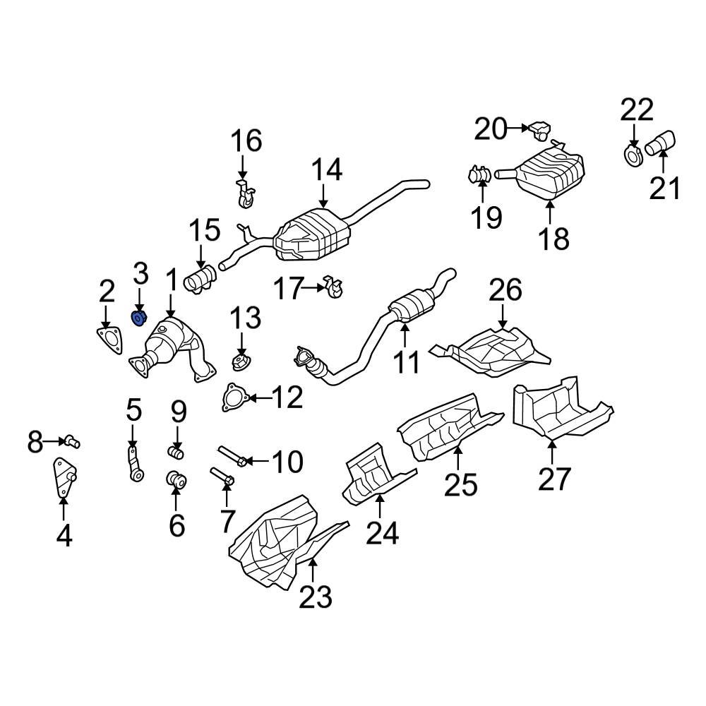 Audi OE WHT002514 - Catalytic Converter Nut