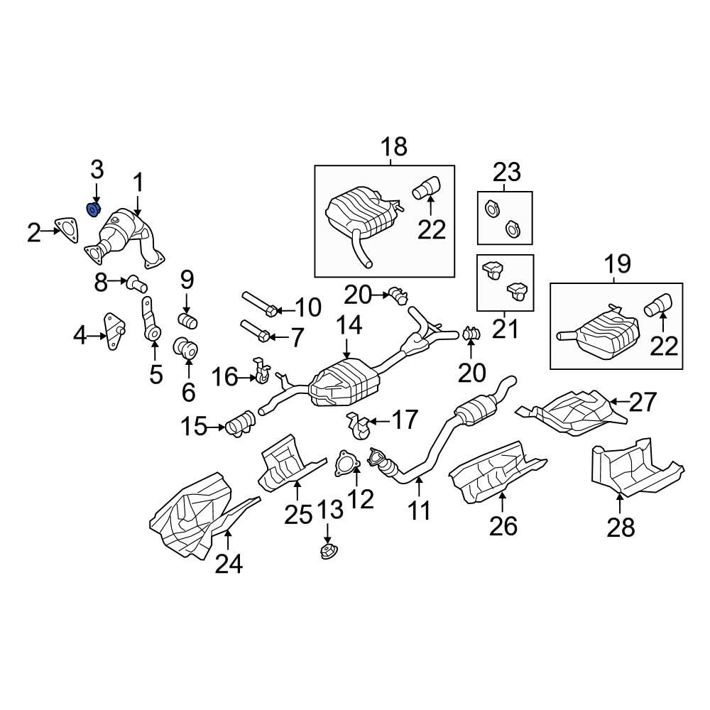 Audi OE WHT002514 - Catalytic Converter Nut