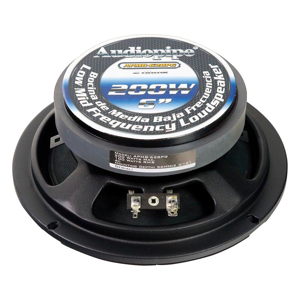Audiopipe® APMB628PG - APMB Pro Series 6" 200W 8 Ohm Midrange Speaker