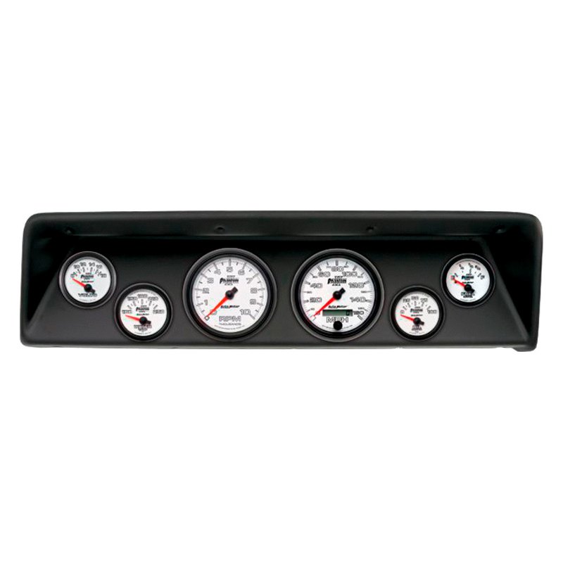 Auto Meter® 2112-10 - Phantom II Series Direct Fit 6-Piece Gauge Panel Kit