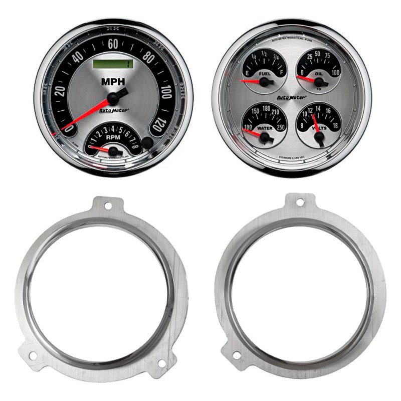 Auto Meter® 7038-01 - American Muscle Series Quad and Tachometer ...