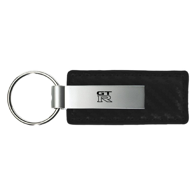 Autogold® KC1550.GTR - GTR Black Carbon Fiber Leather Key Chain