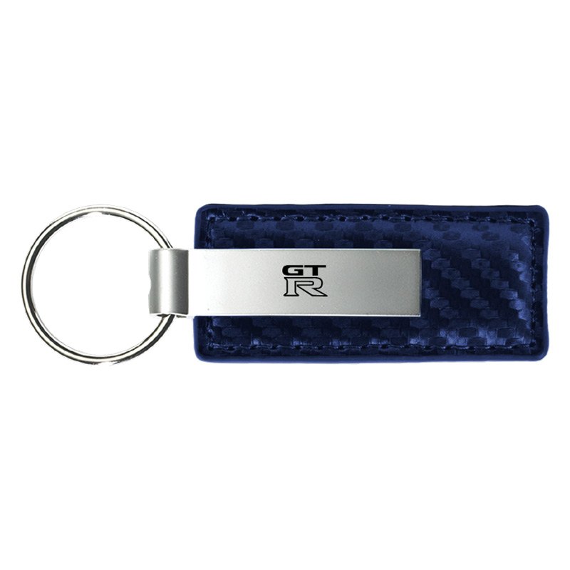 Autogold® KC1554.GTR - GTR Navy Carbon Fiber Leather Key Chain