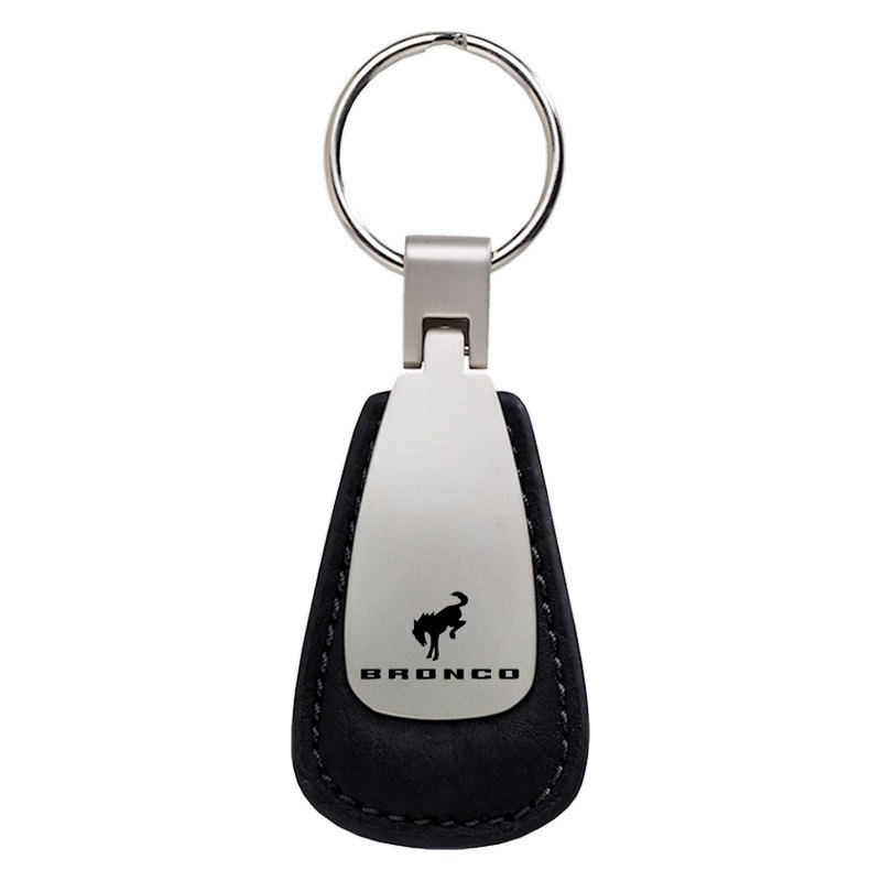 Autogold® KCTL.BRO3.BLK - Bronco 2020 Black Leather Teardrop Key Chain