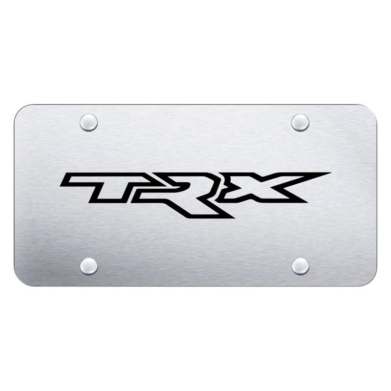 Autogold® PL.TRX.ES - Brushed License Plate with Laser Etched TRX Logo