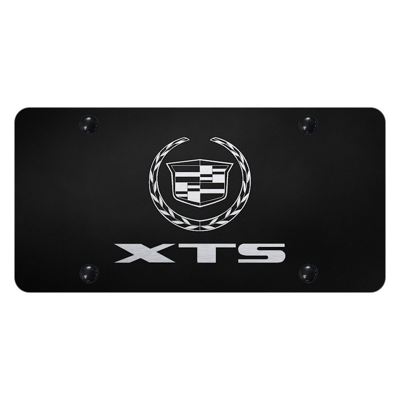 Autogold® PL.XTS.EB - Black License Plate with Laser Etched XTS Logo ...