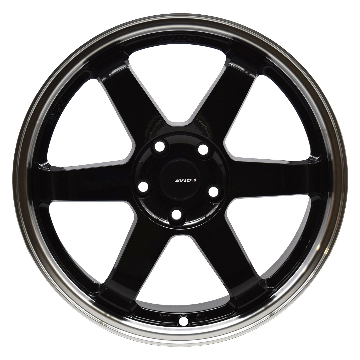 AVID.1® AV-06 Wheels - Gloss Black with Polished Lip Rims