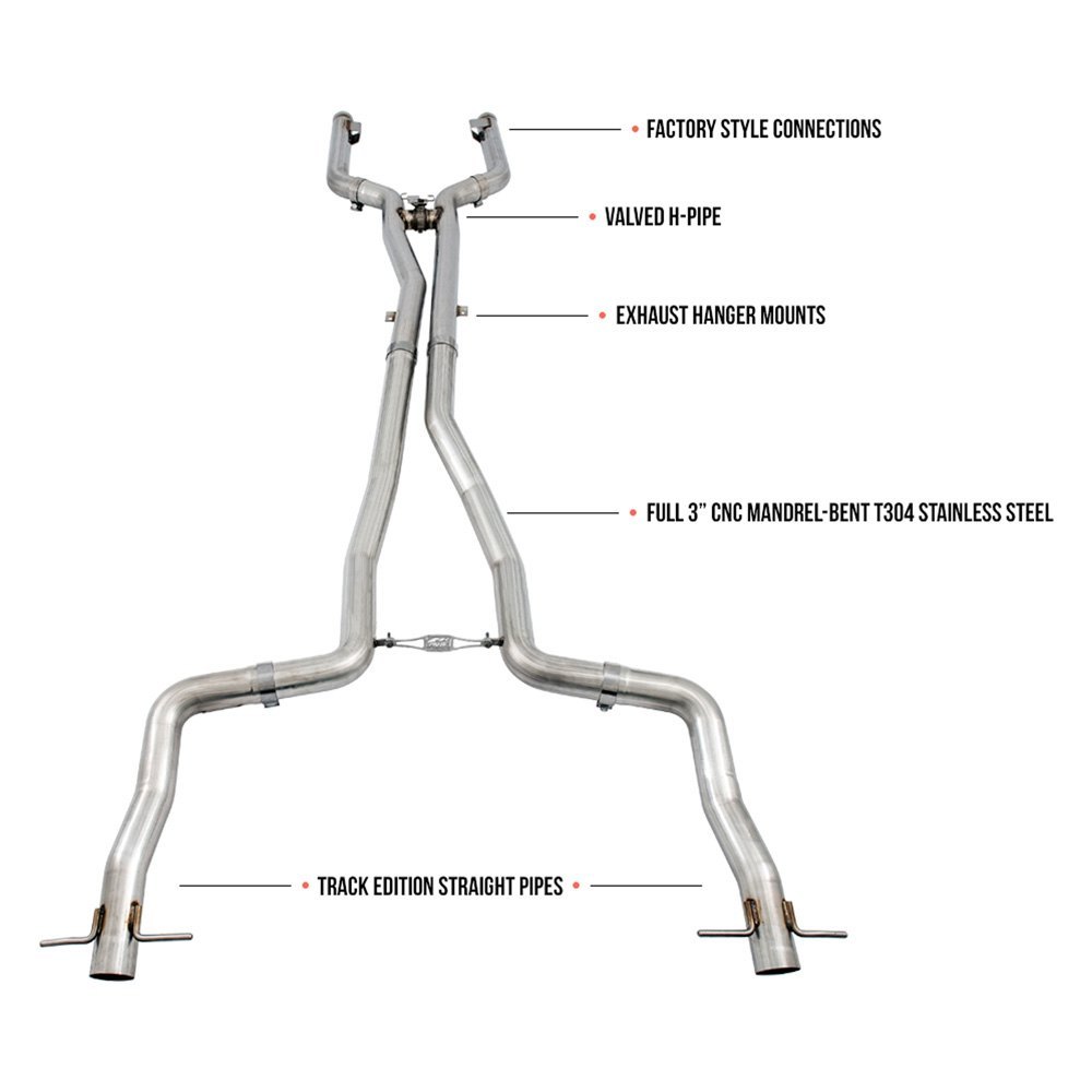 AWE Tuning® 3020-31020 - Track Edition™ 304 SS Cat-Back Exhaust System ...