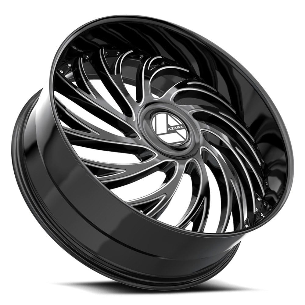 AZARA® AZX-101 Wheels - Gloss Black with Milled Accents Rims