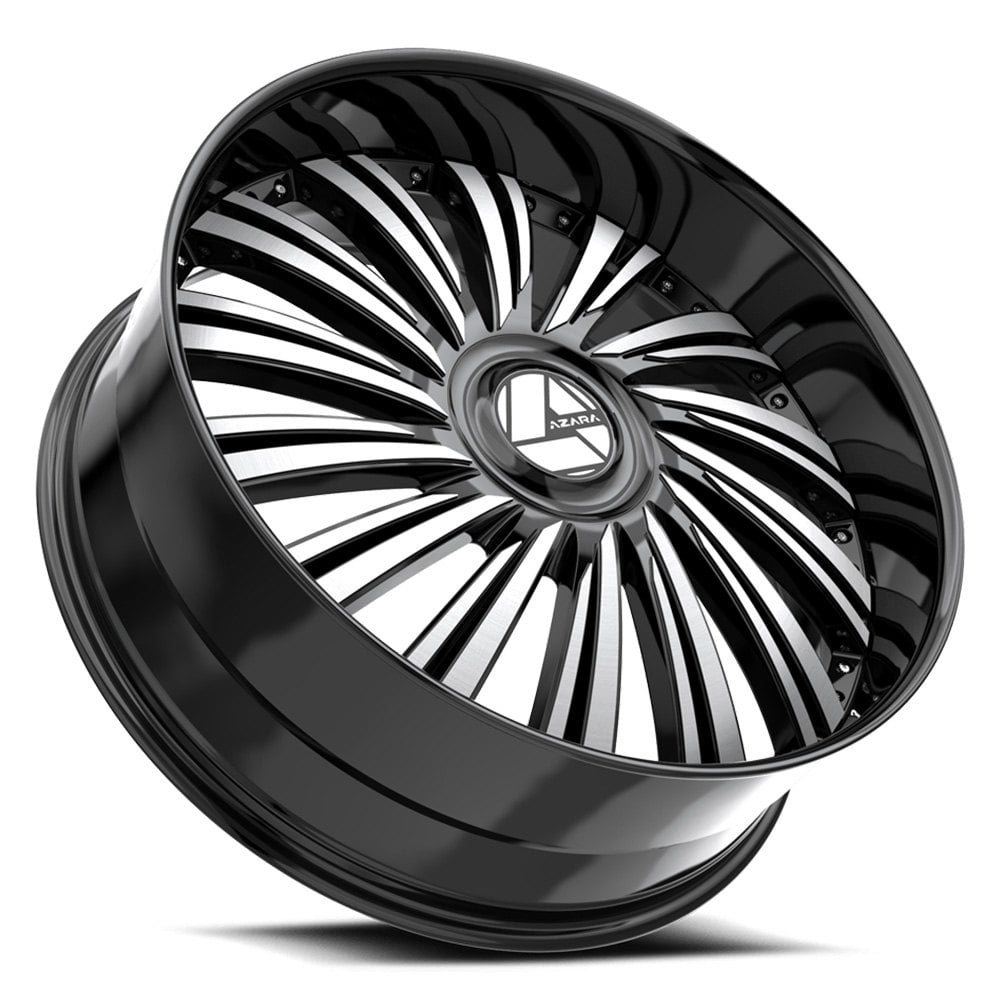 AZARA® AZX-102 Wheels - Gloss Black with Machined Face Rims