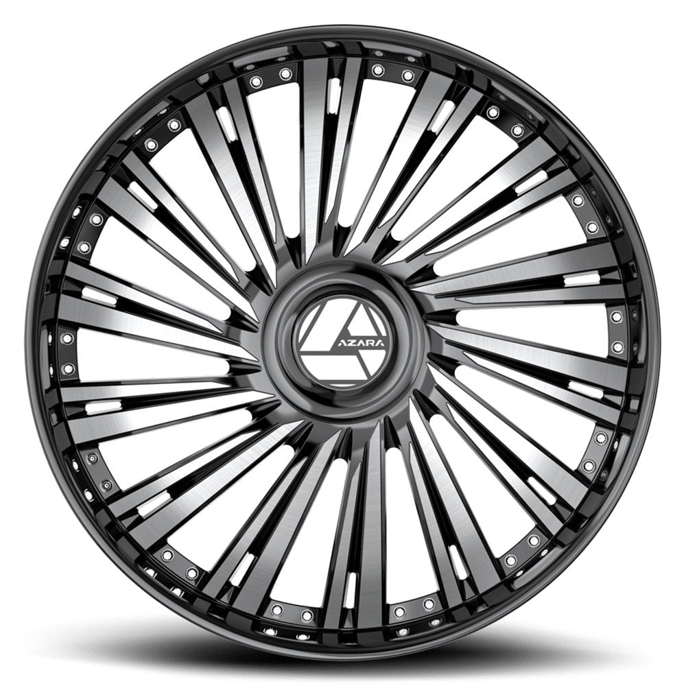 AZARA® AZX-102 Wheels - Gloss Black with Machined Face Rims - AZX-10220853835BM