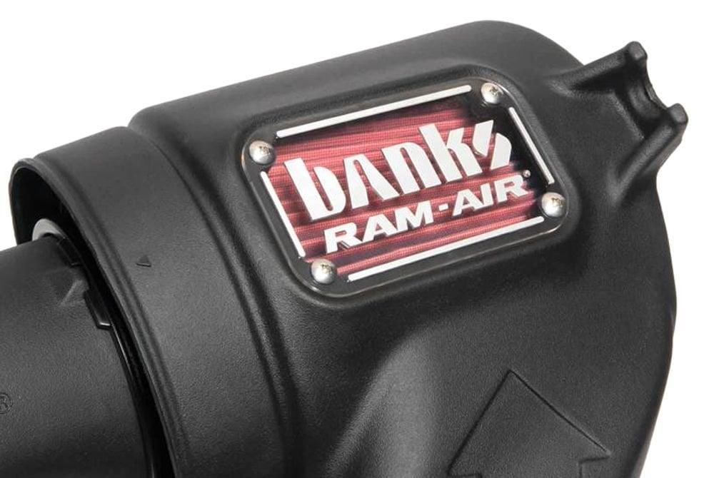 Banks® 41884 - Plastic Black Short Ram Air Intake System with Oiled Red ...